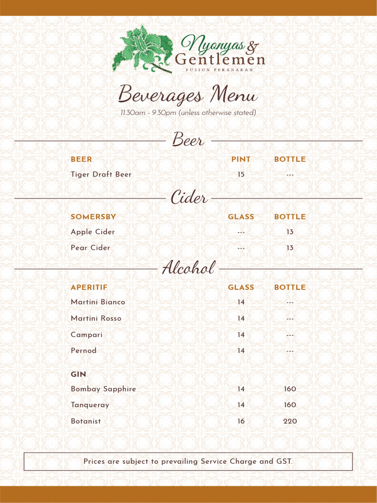 Comprehensive Beverage Menu | PDF | Soft Drink | Drink