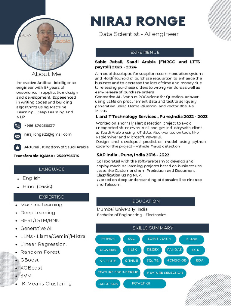 Niraj - Ronge - Resume (5) - 11zon | PDF