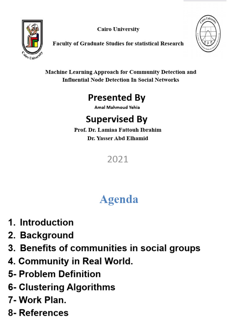 Community Detection In Social Network Ver4 Pdf Cluster Analysis Discrete Mathematics