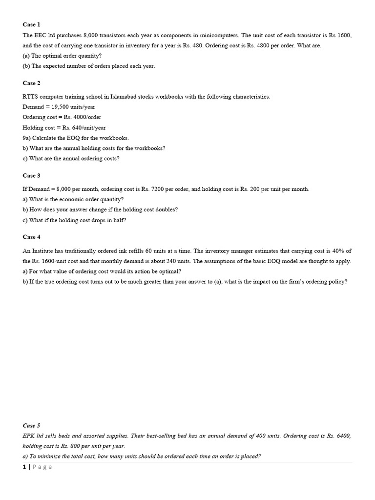 Inventory Management Cases | Download Free PDF | Supply Chain ...