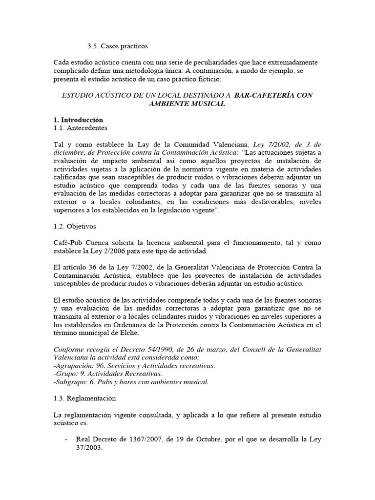 BLOQUE3 - Caso Practico Def | PDF | ruido | Acústica