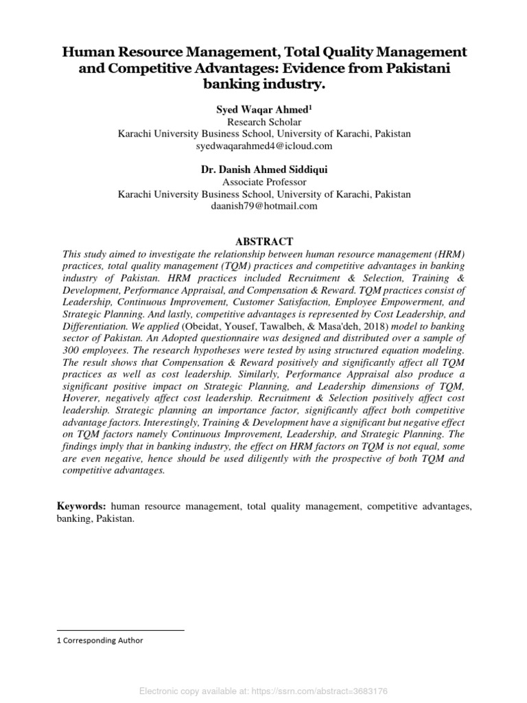 Pakistan Ca | PDF | Competitive Advantage | Human Resource Management