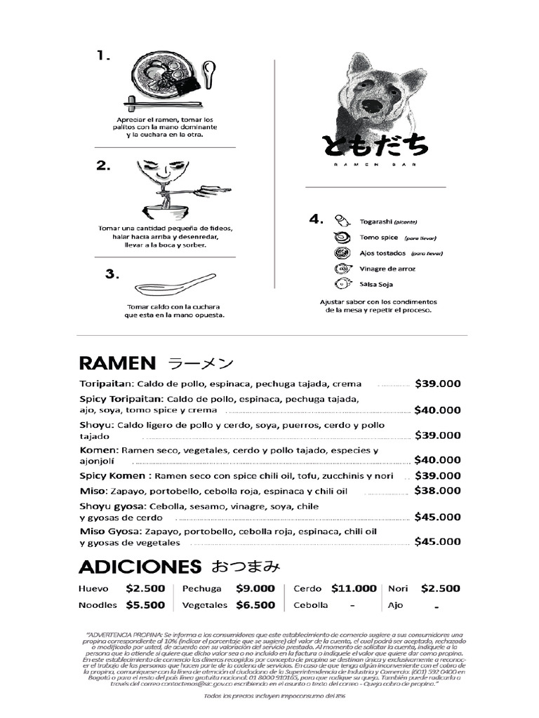 Tomodachi Menu 2024 | PDF