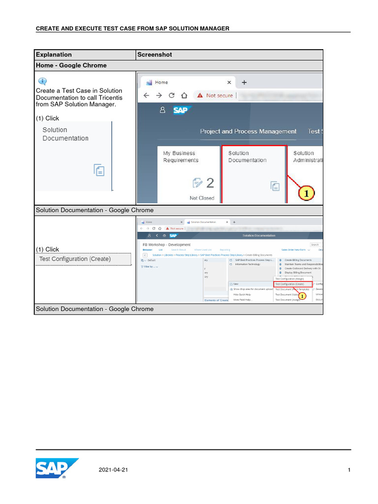 3 Create And Execute Test Case From Sap Solution Manager Pdf