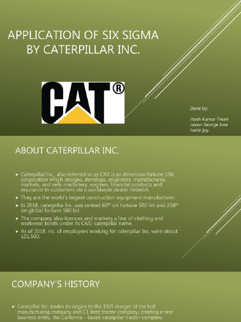 Caterpillar Six Sigma Case Study IEAM | PDF