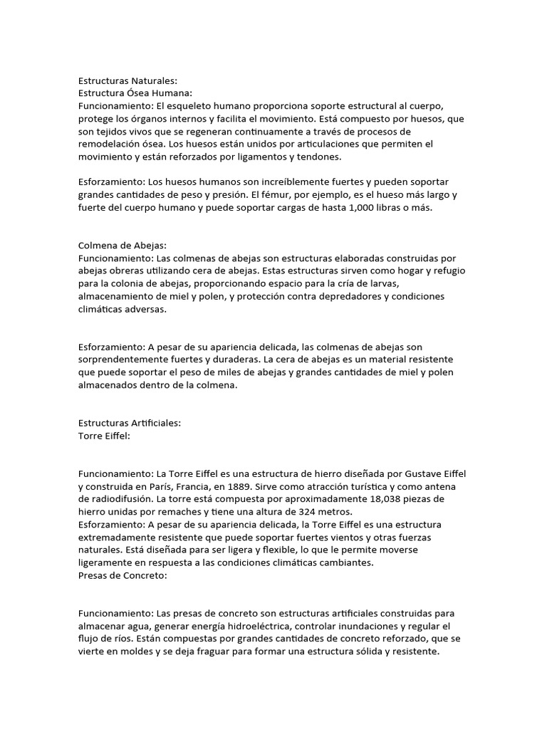 Estructuras Naturales | PDF | Hueso | Abejas