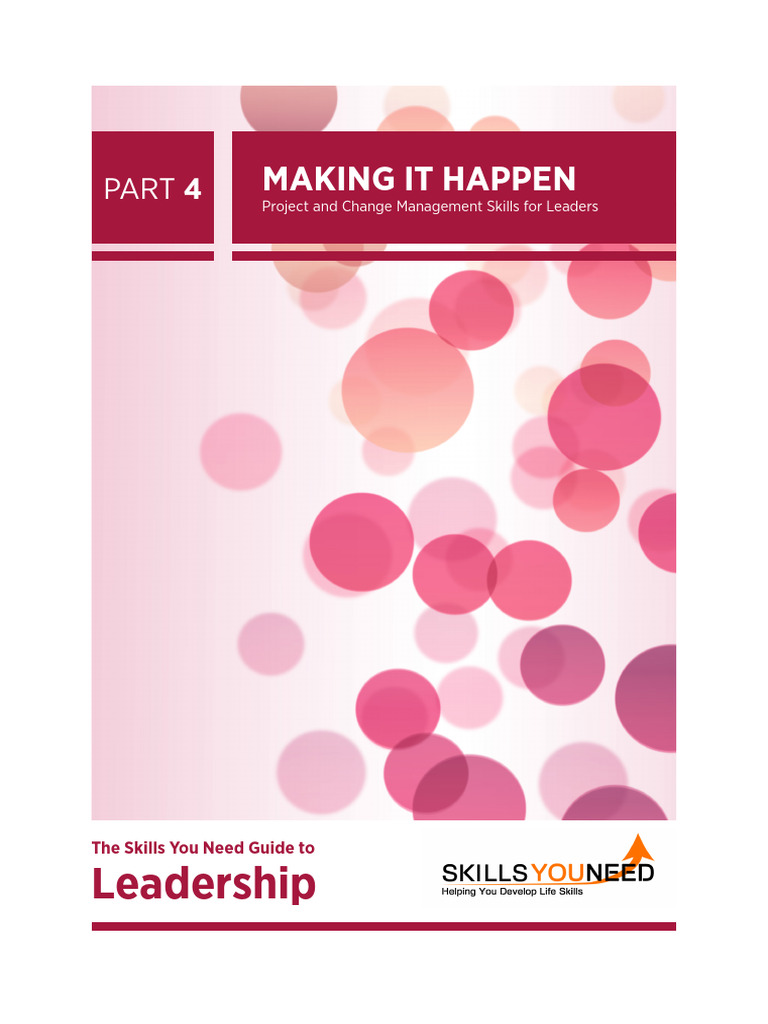 4 Making It Happen | PDF | Change Management