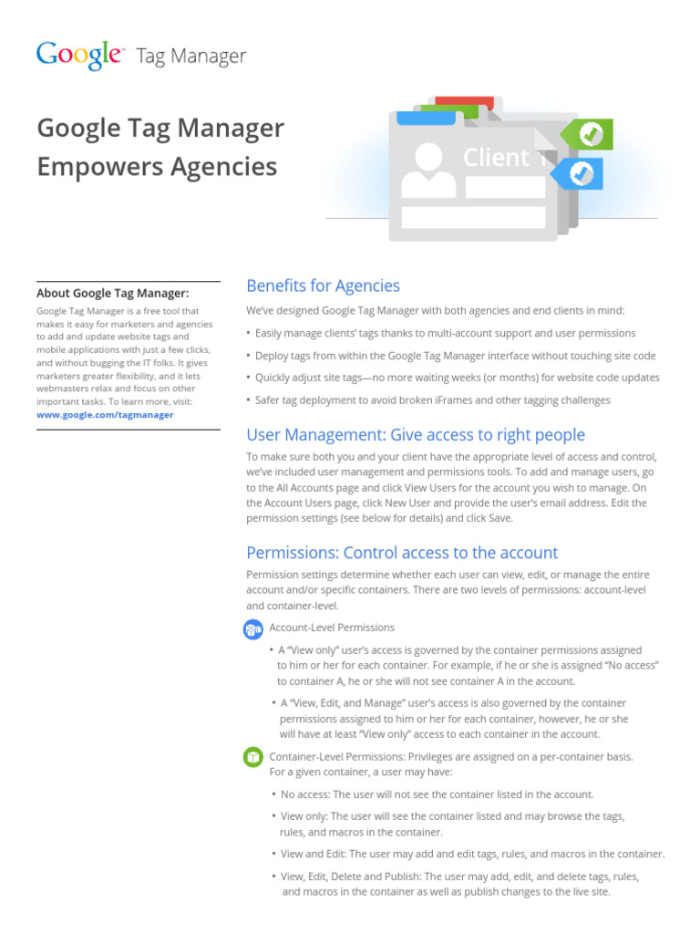 Google Tag Manager for Agencies | PDF | Advertising | Html Element
