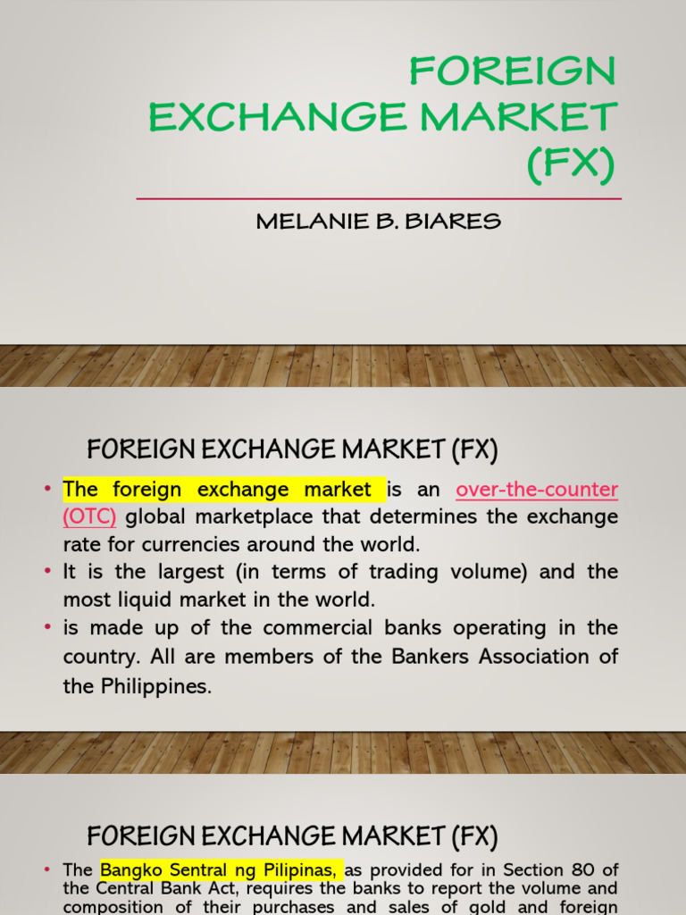 Overview of the Foreign Exchange Market | PDF | Foreign Exchange Market ...