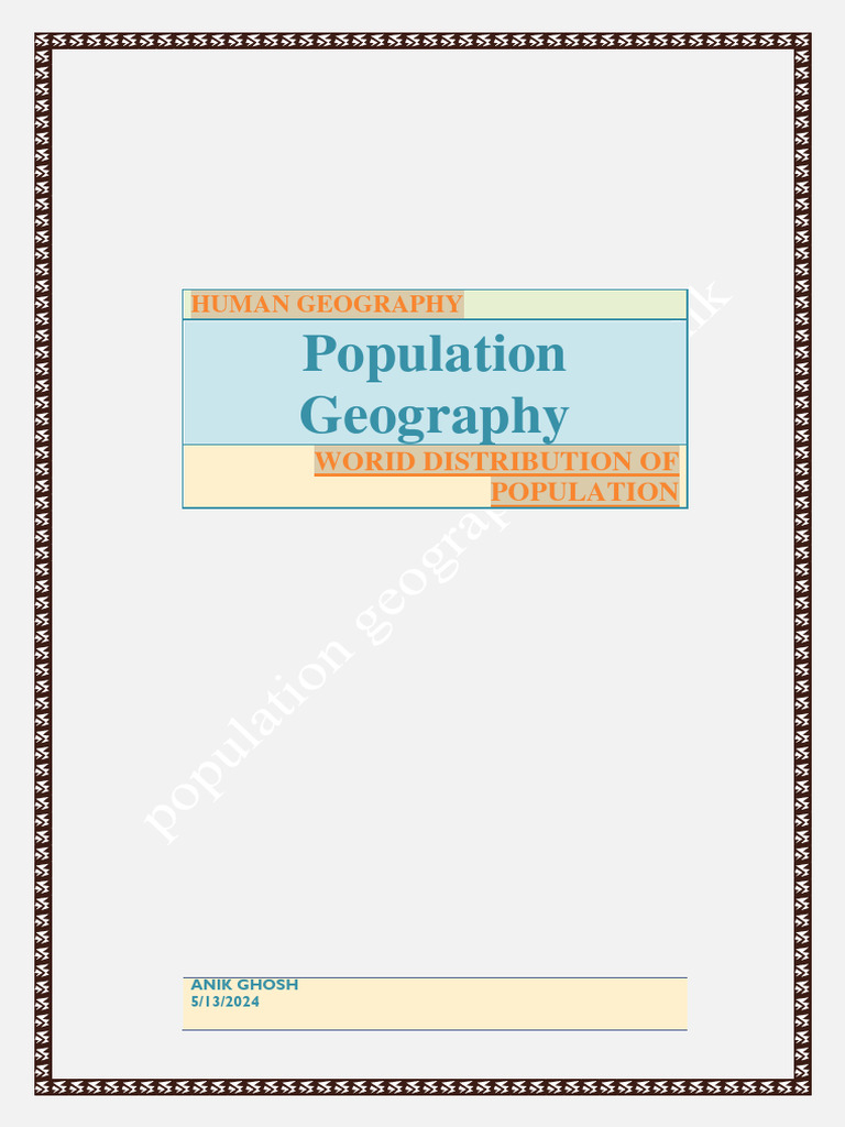 44 Popuiation Geography Word 11 | PDF | Human Migration | Water