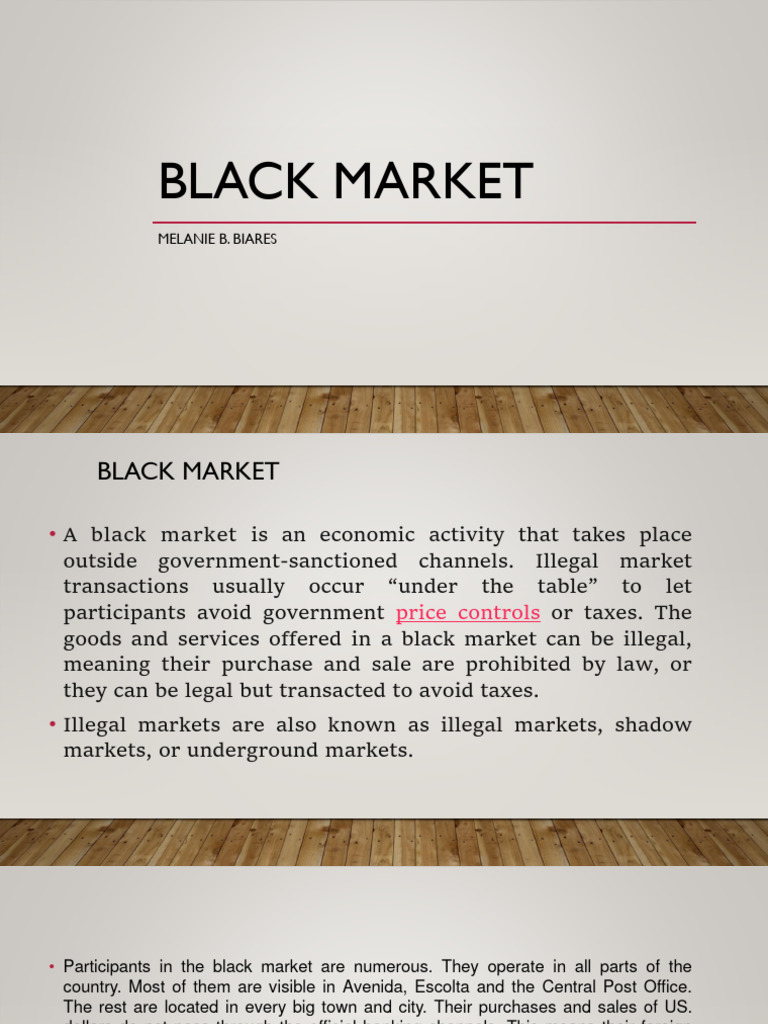 Black Market | PDF | Black Market | Trade