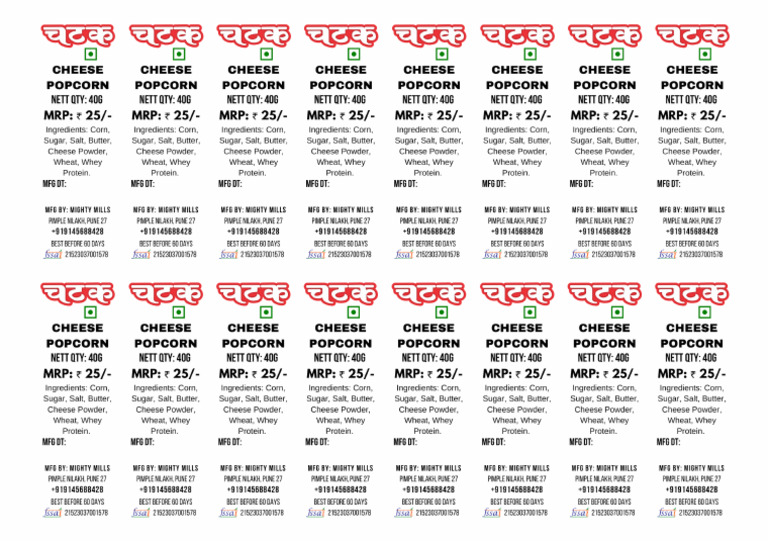 Cheese Popcorn | PDF