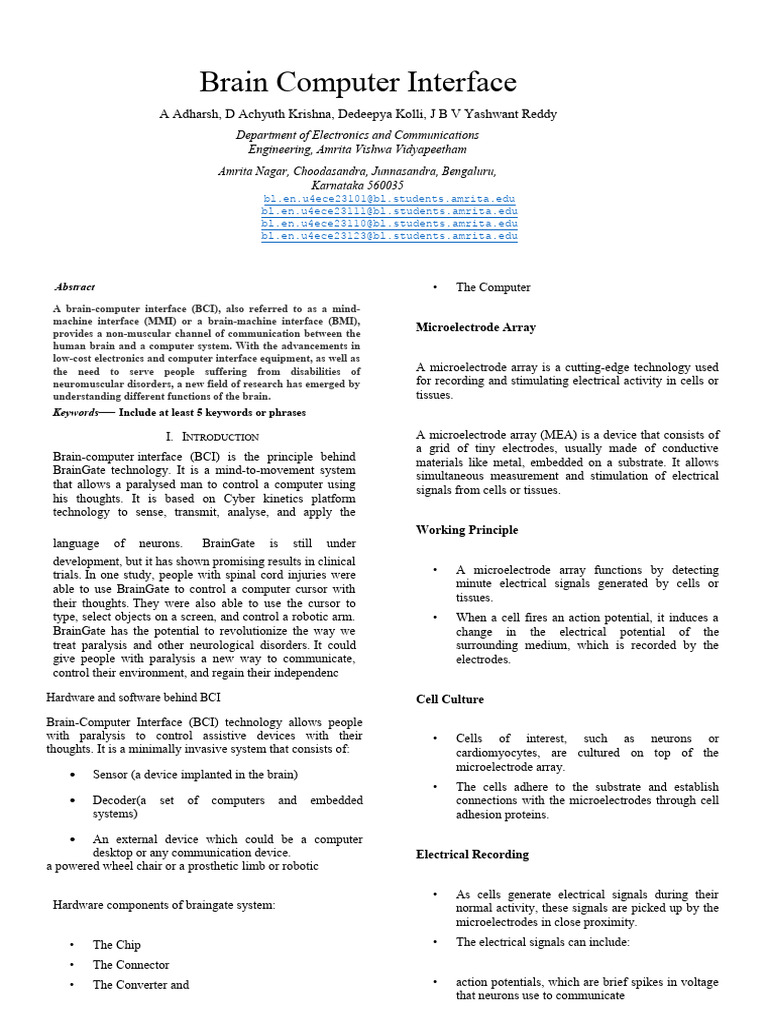 Bci Ieee | PDF | Electroencephalography | Magnetoencephalography