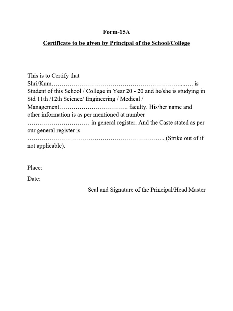 Form15 A | PDF | Politics | Social Science