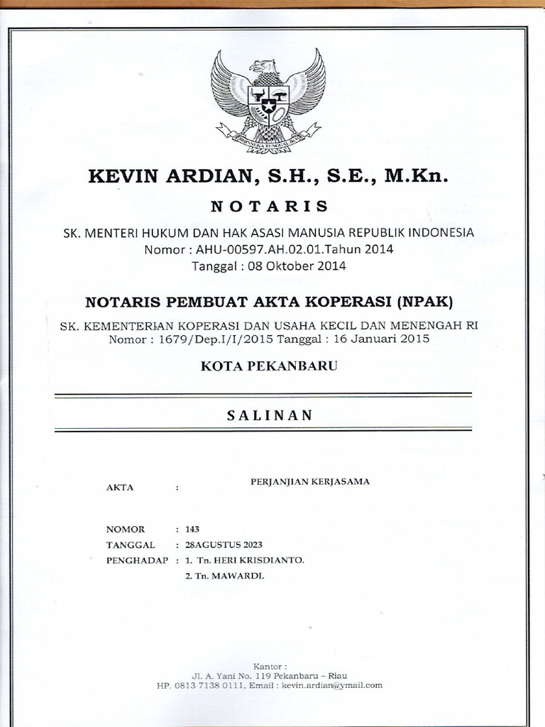 Akte KSO Indrawati - Wandra | PDF