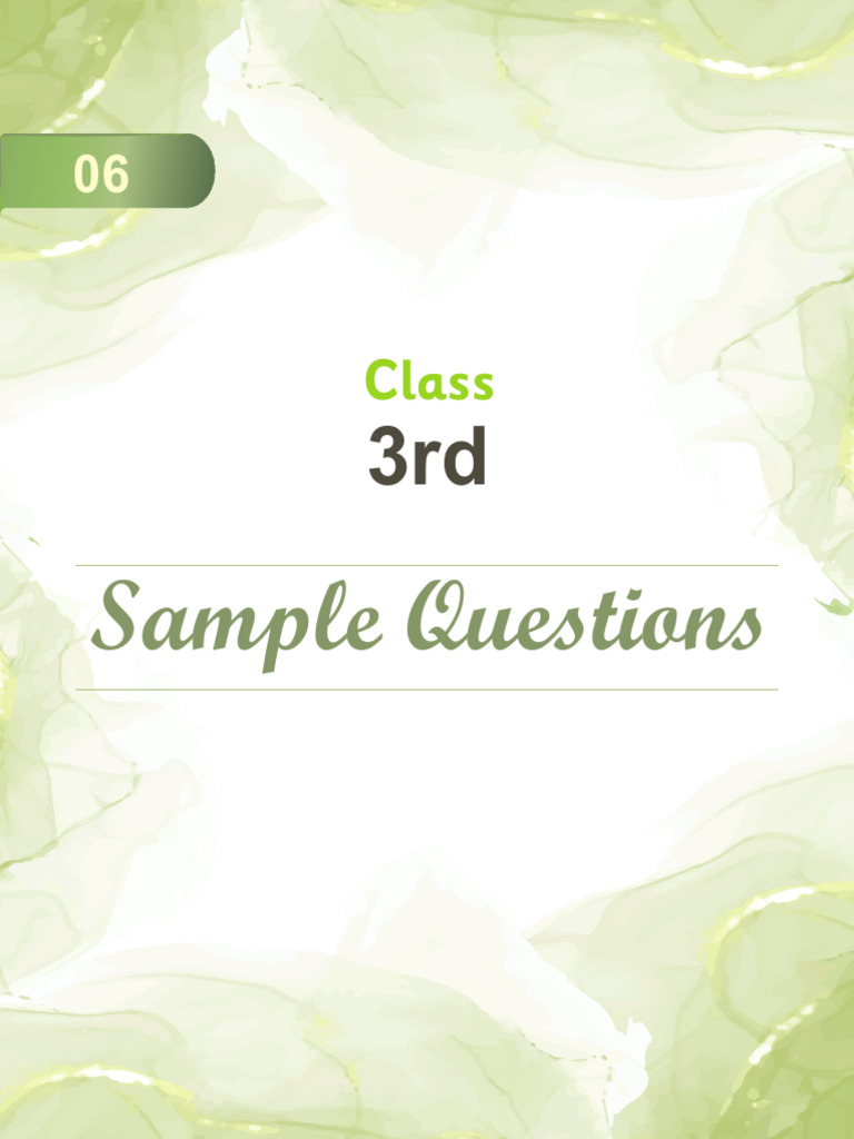 Iq Olympiad 3rd Class | PDF