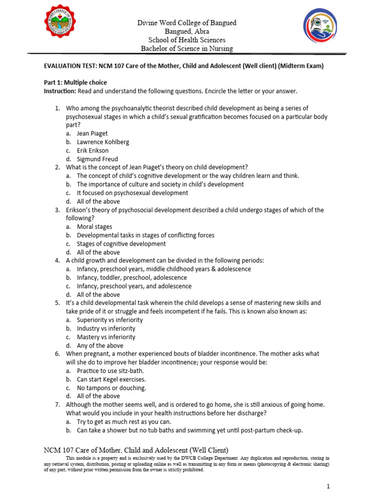 Module NCM 107 | Download Free PDF | Developmental Psychology | Child ... Module NCM 107 | Download Free PDF | Developmental Psychology | Child ...
