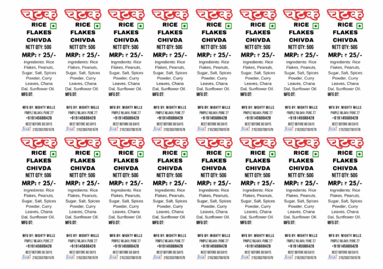 Rice Flakes Chivda | PDF