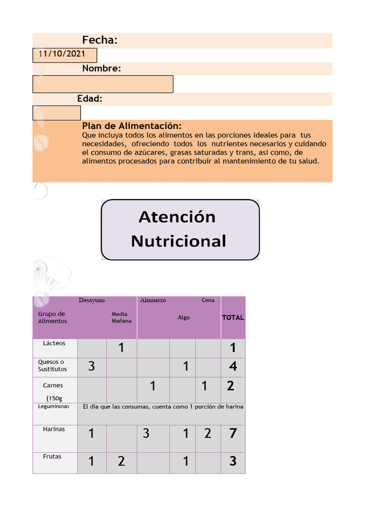 Plan Alimentacion | PDF | Alimentos | Queso