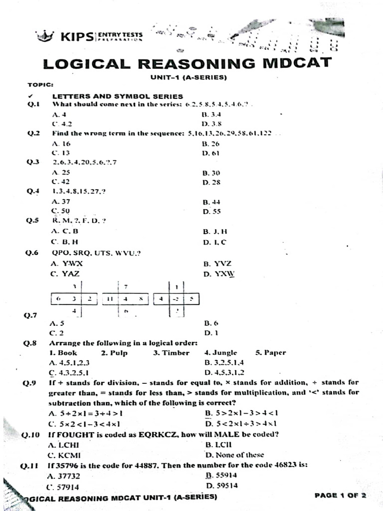 KIPS 2023 A-S 1 To 6 (LR + Key) | PDF