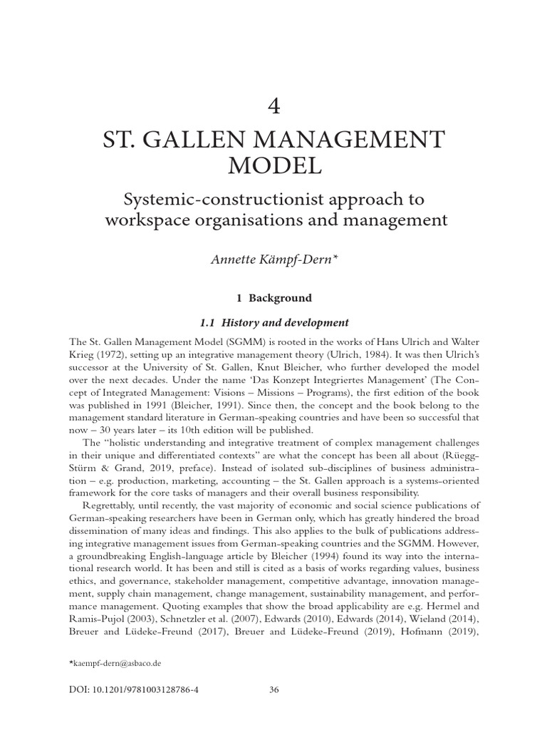 St. Gallen Management Model Overview | PDF | System | Methodology