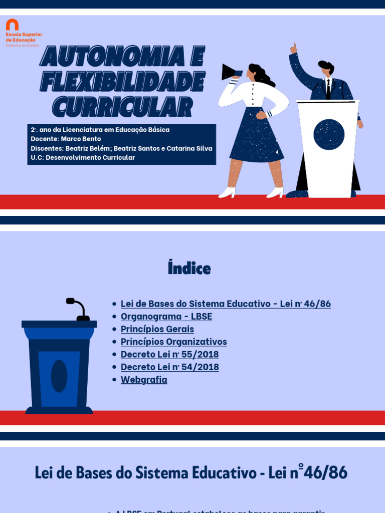 Autonomia e Flexibilidade Curricular em Portugal | PDF | Educação em ...