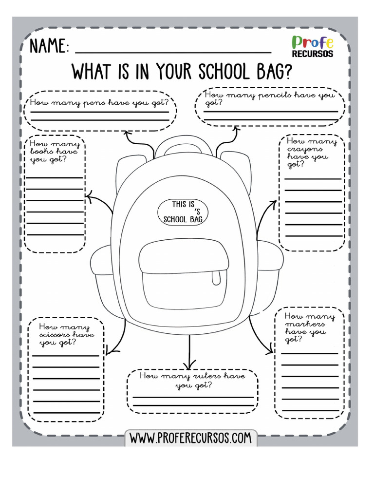 What Is in Your School Bag | PDF