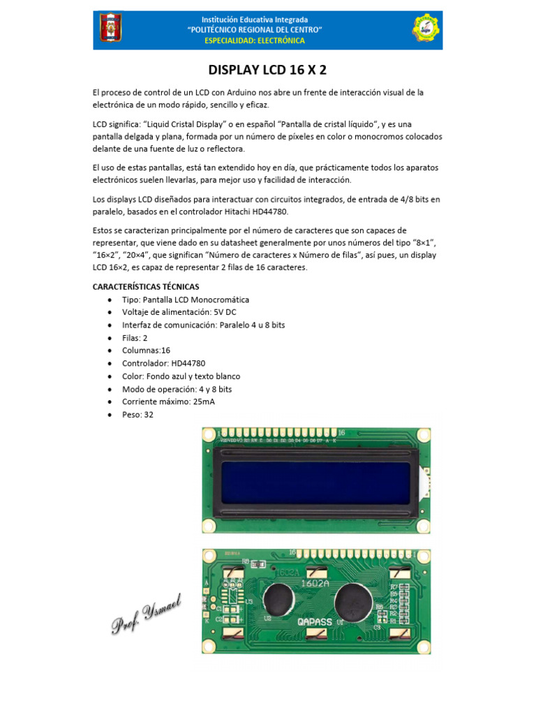 Codigo Diagrama LCD | PDF | Pantalla de cristal líquido | Bienes manufacturados