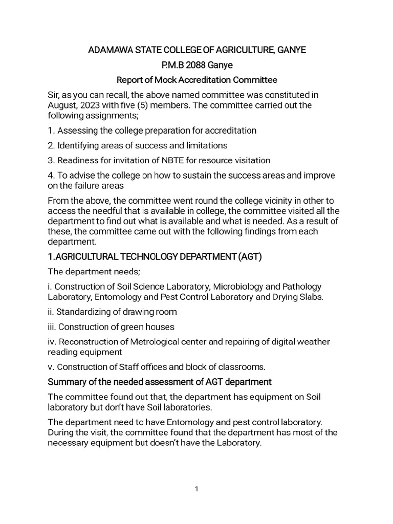 Accreditation Report | PDF