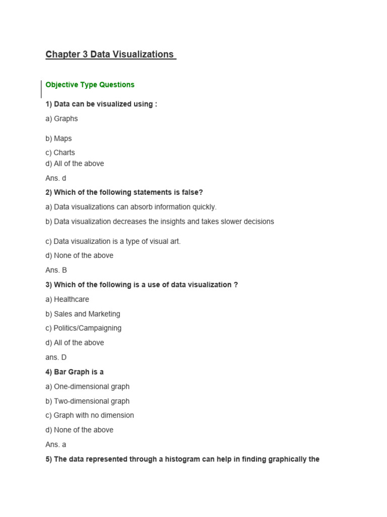 Chapter 3 Data Visualizations | PDF | Histogram | Infographics