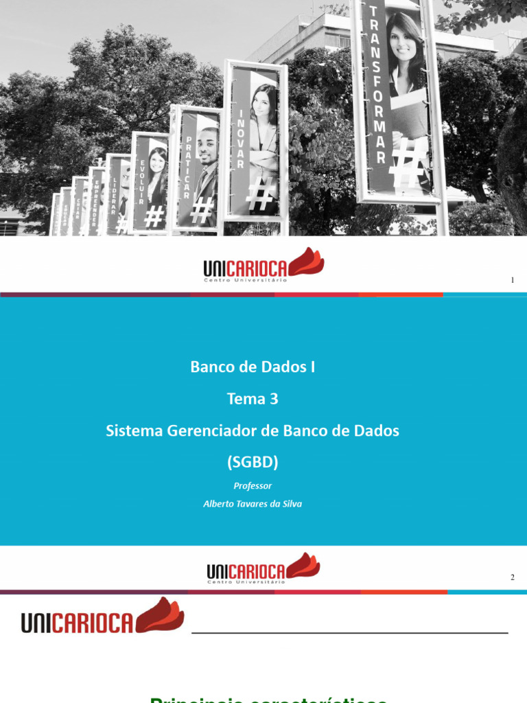 BD01 - Tema 3 - Sistema Gerenciador de Bancos de Dados SGBD | PDF ...