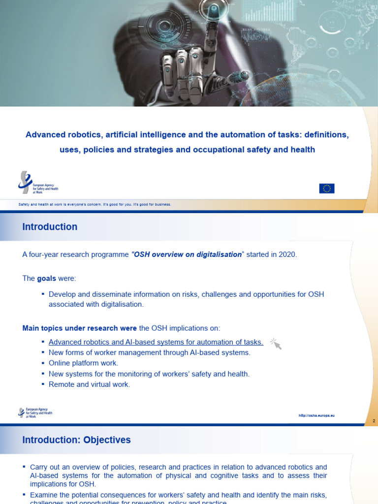 Robotics AI OSH Presentation en | PDF | Artificial Intelligence | Intelligence (AI) & Semantics