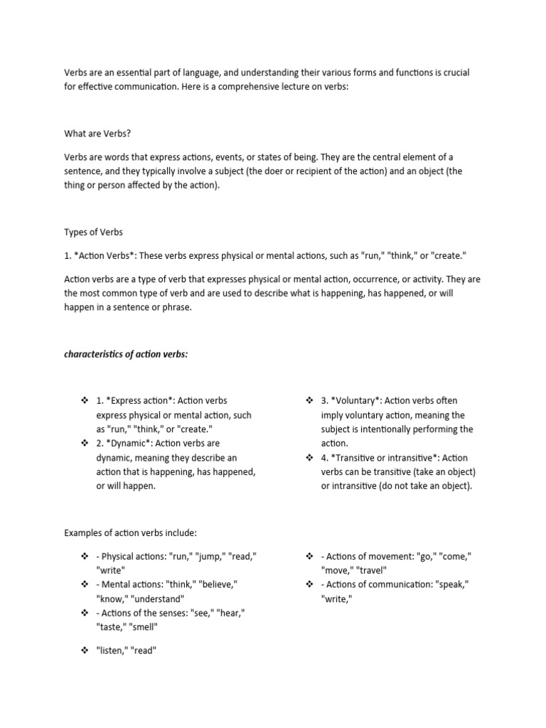 The Verb Tense and Aspects | PDF | Verb | Grammatical Tense