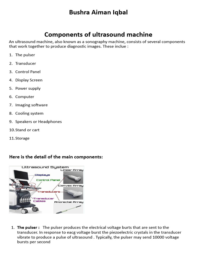 Key Components of Ultrasound Machines | PDF | Medical Ultrasound ...
