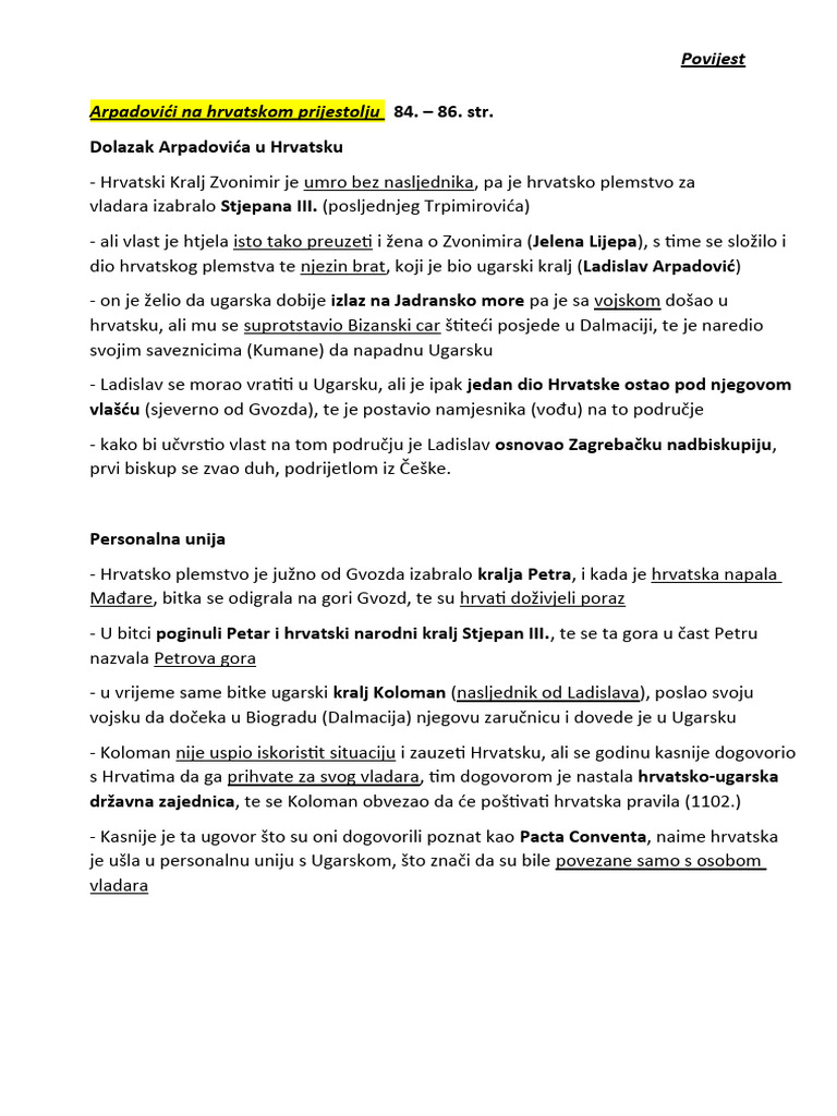 Povijest - Skripta 3 | PDF