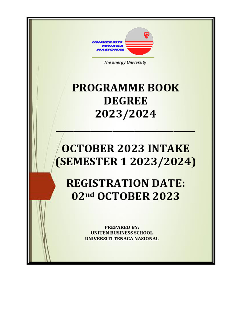 Programme Book Degree OCT INTAKE 2023 Update (06102023) | PDF | Accountant | Bachelor's Degree