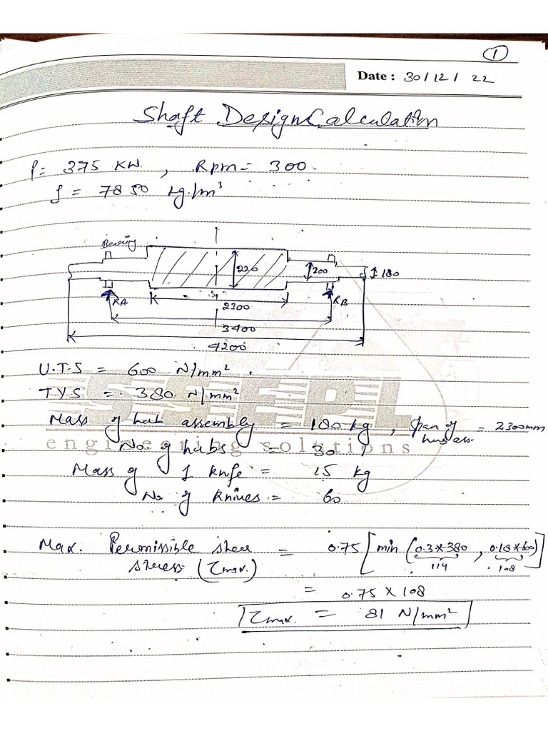 Shaft Calculation 03-Jan-2023 4-52 PM | PDF