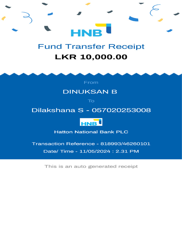 HNB DL Transaction Receipt 20240511 143257 | PDF