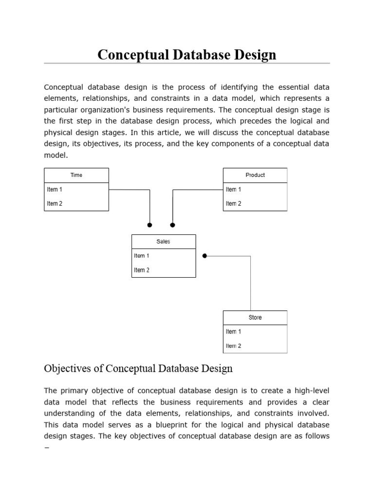 Conceptual Database Design | PDF | Database Design | Data Model