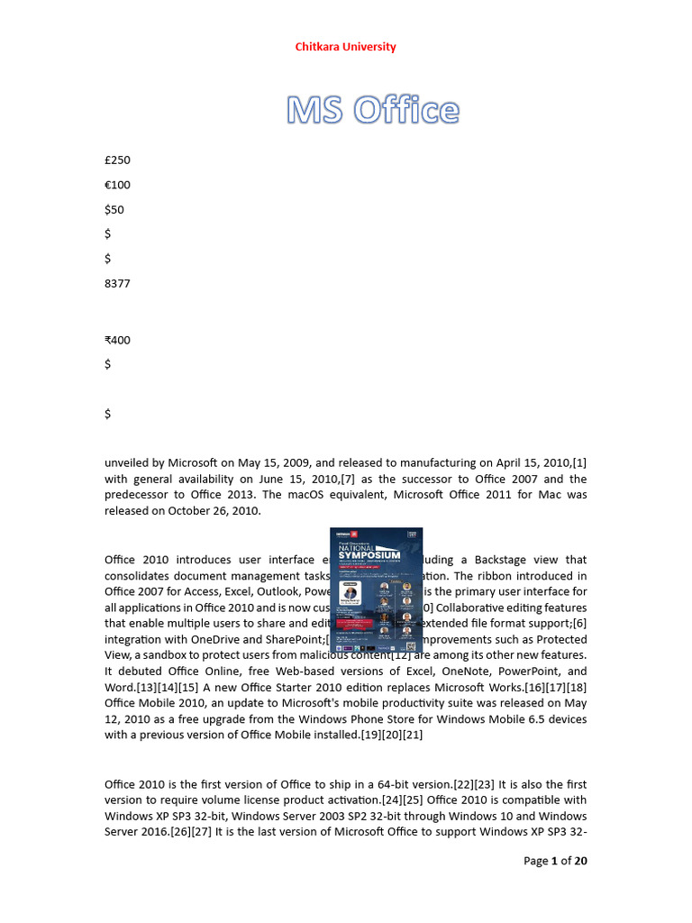 Microsoft Office 2010 | PDF | Microsoft Office 2010 | Microsoft Office