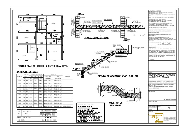 RCC Details of Ground and Plinth Beams | Download Free PDF | Structural Engineering ...