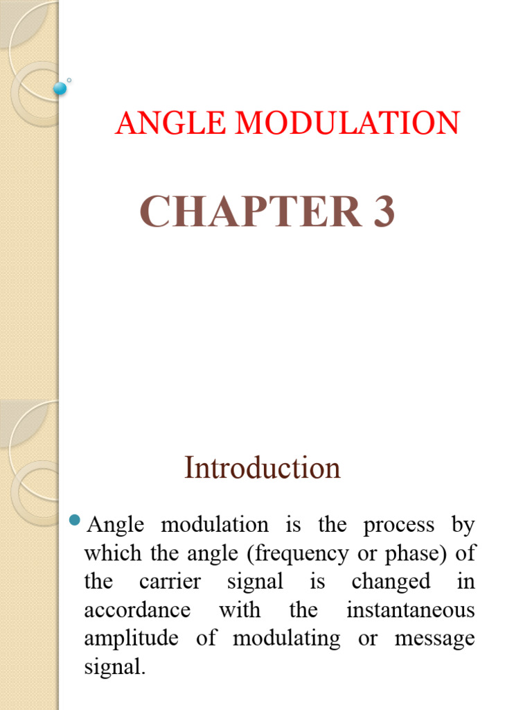 Angle Modulation Pdf Frequency Modulation Modulation