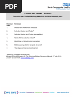 Selective Mutism Questionnaire (SMQ) | PDF | Behavioural Sciences | Psychology