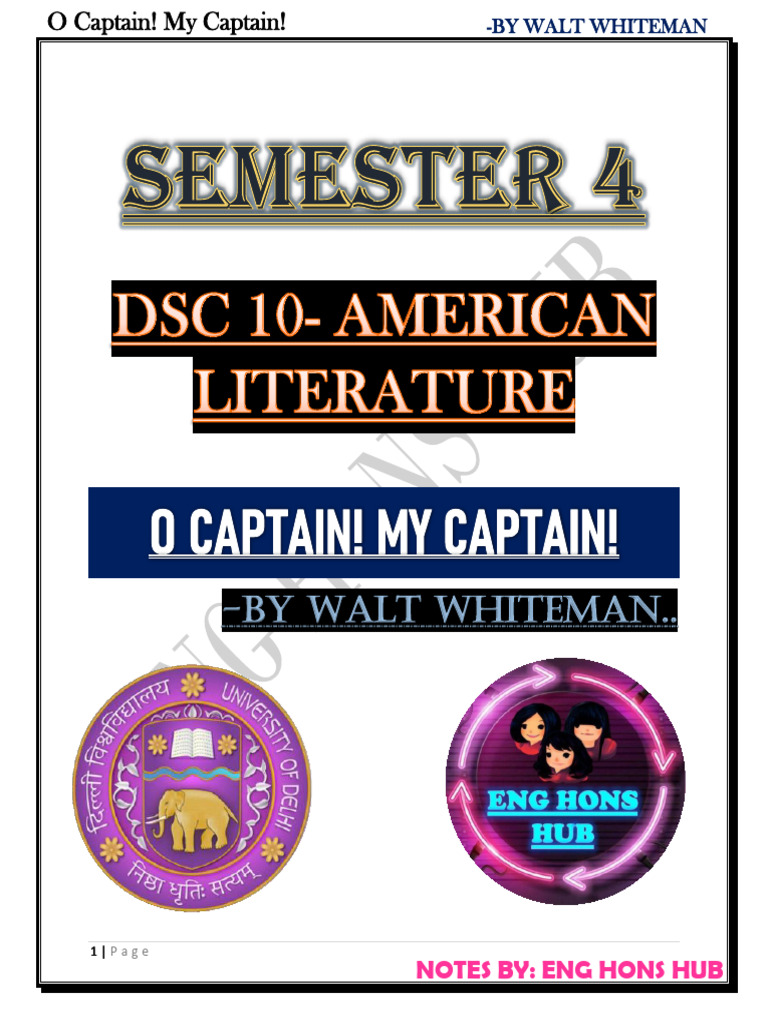Whitman's Elegy for Lincoln | PDF | Walt Whitman