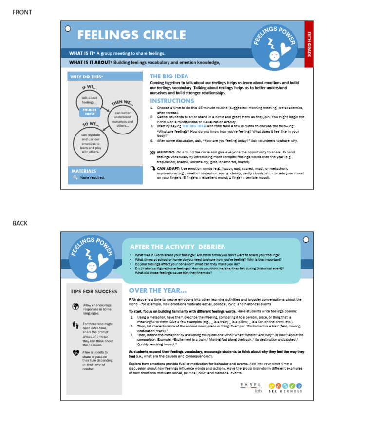 Feelings Circle: Building Emotion Vocabulary | PDF | Feeling | Emotions