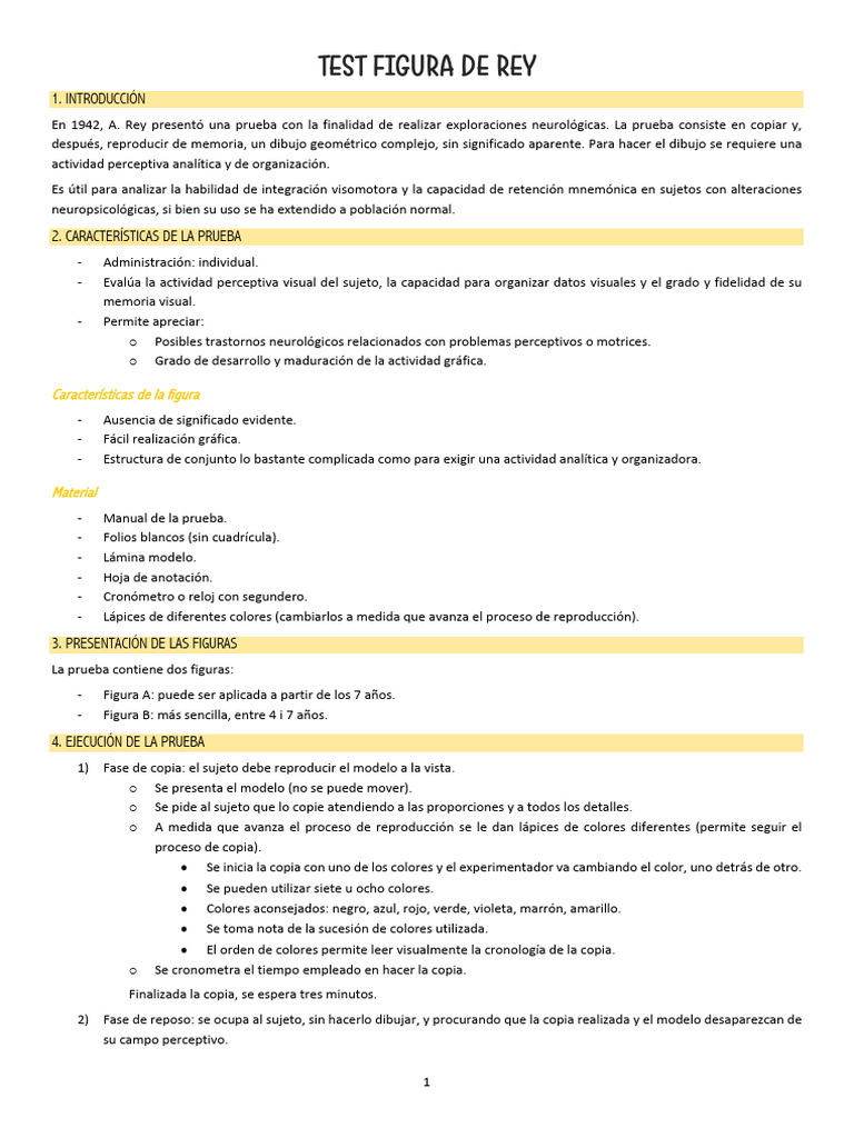 Test Figura de Rey | PDF | Memoria | Color