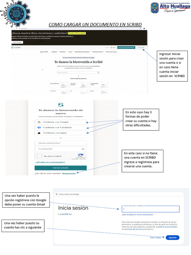 Como Cargar Un Documento en Scribd (1) Carlos | PDF | Software