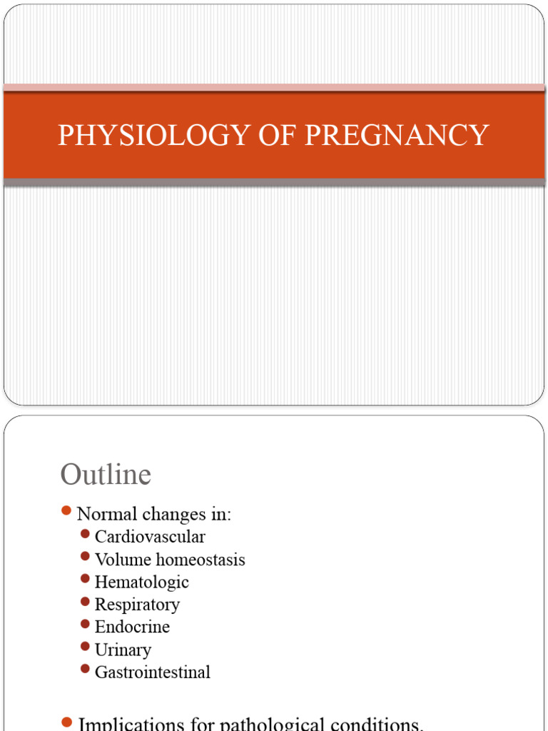 Physiology of Pregnancy | PDF | Endocrine System | Human Chorionic ...