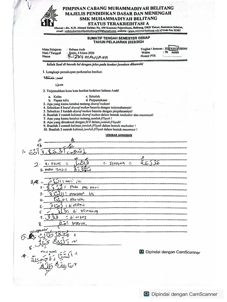 Bahasa Arab Riski Maulana | PDF