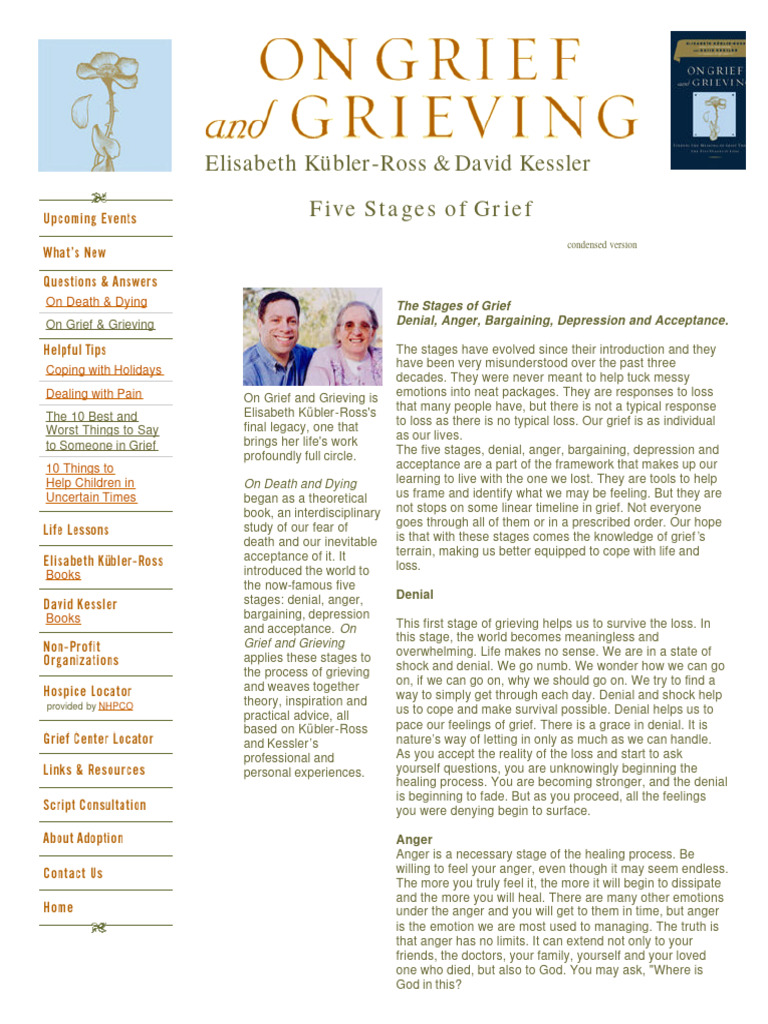 5 Stages of Grief | PDF | Grief | Psychological Concepts